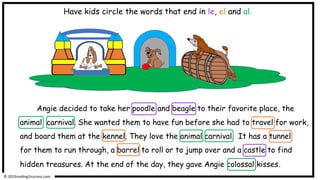 Teaching Word Endings le, el and al | PDF