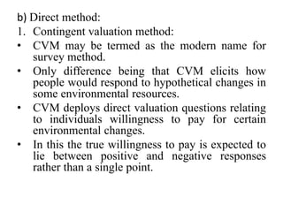 VALUATION OF RENEWABLE NATURAL RESOURES | PPTX