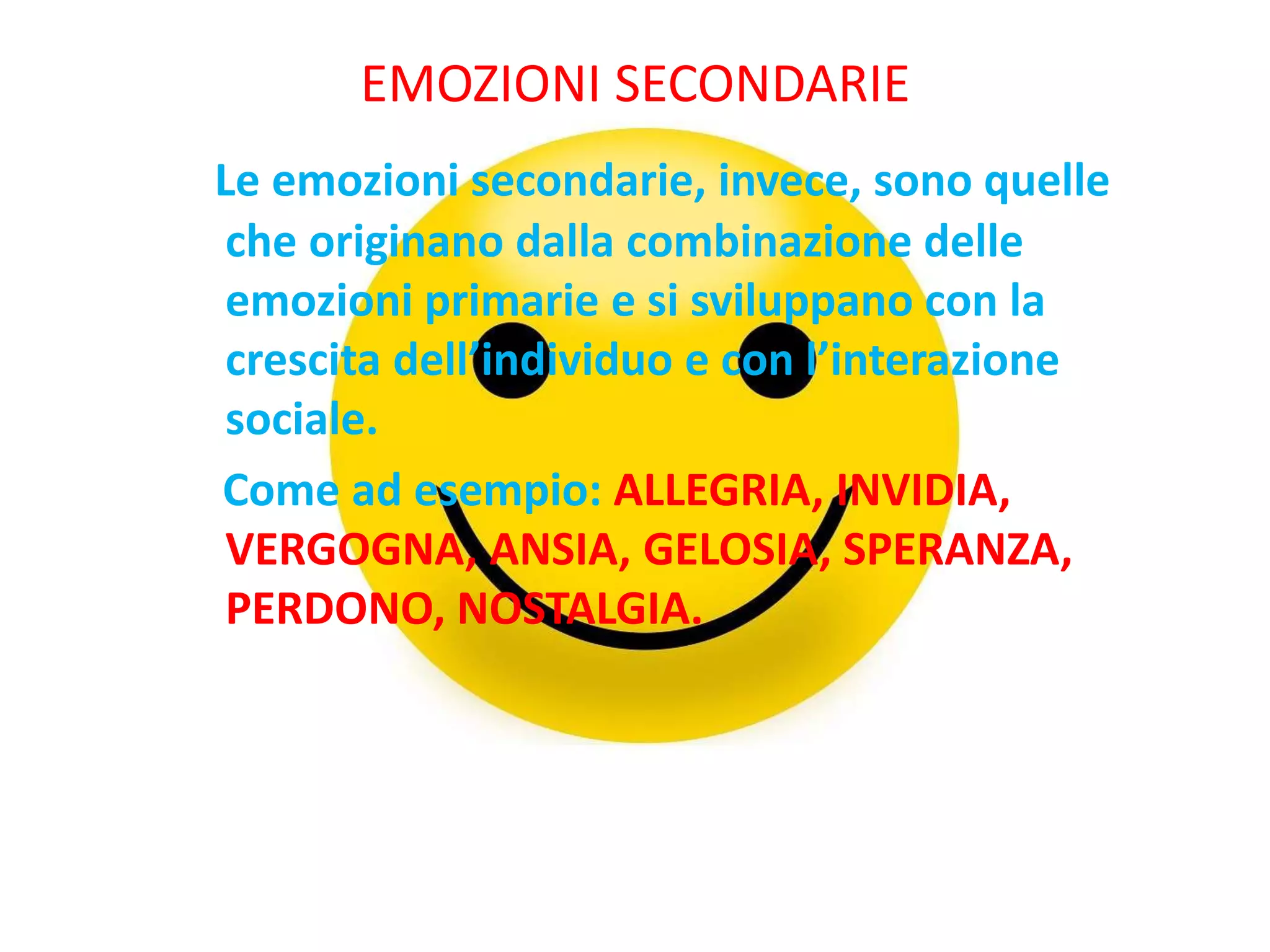 Le emozioni primarie | PPTX