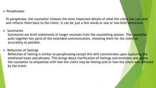 Models of counselling | PPTX