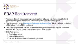 Dangerous goods Shipping by Rail in Canada | PPTX