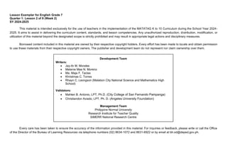 LE_ENGLISH 7 Q1_W2.pdf FOR GRADE 7 STUDENTS | PDF