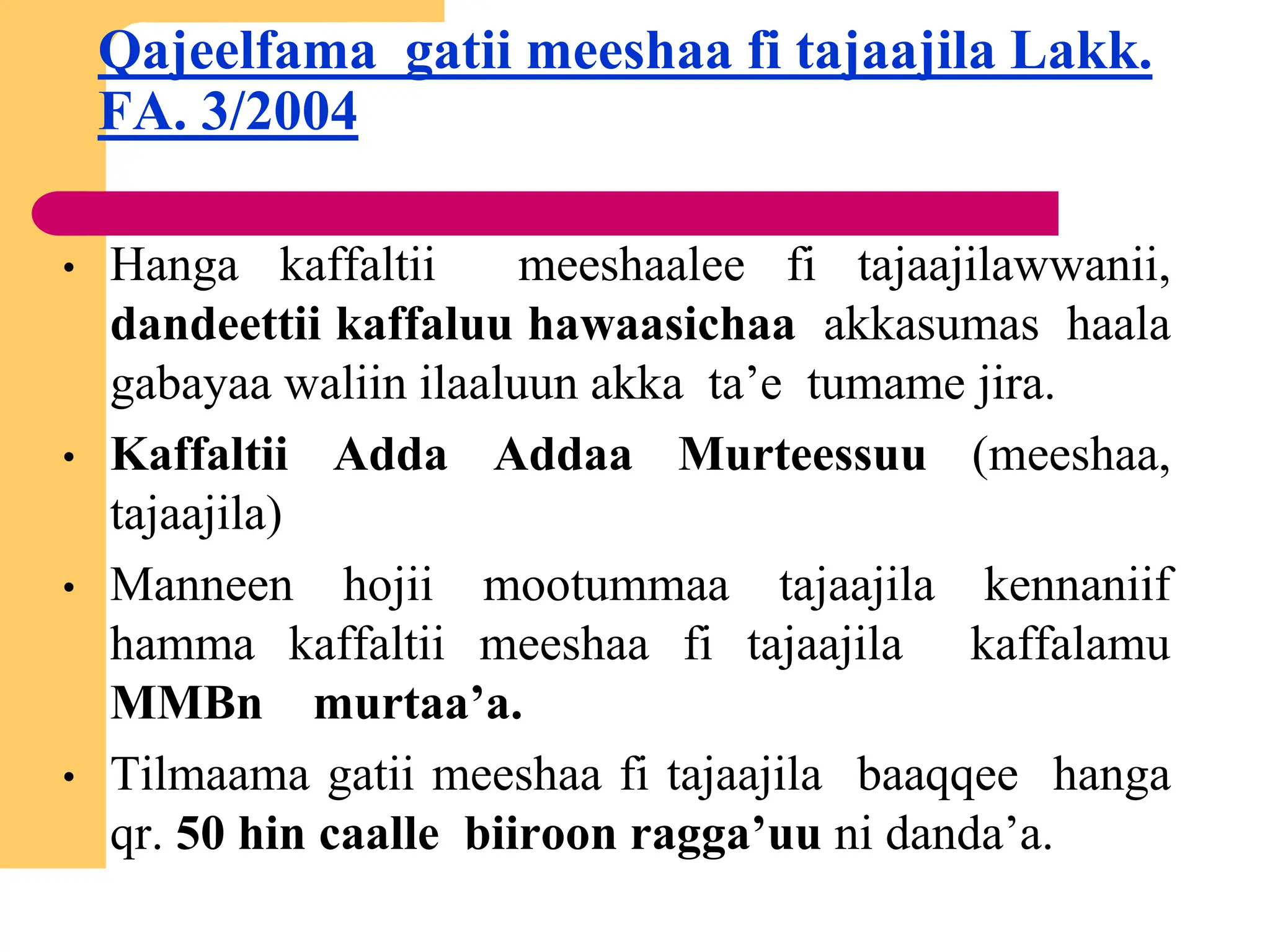 Leenjii hammata Seeraa Bulchiinsa Faayinaansii Mootumaa (1).pptx