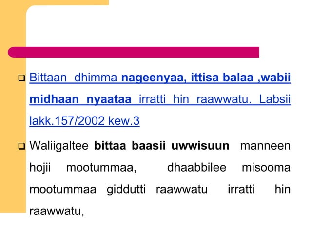 Leenjii hammata Seeraa Bulchiinsa Faayinaansii Mootumaa (1).pptx