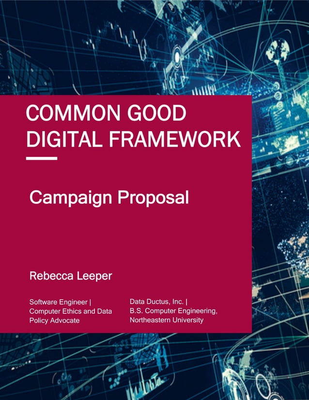 COMMON GOOD DIGITAL FRAMEWORK | PDF