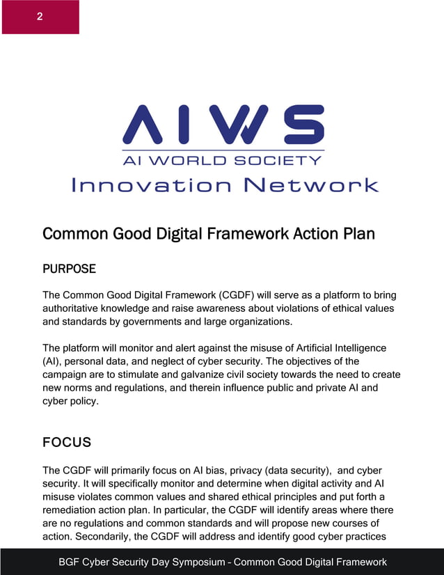 COMMON GOOD DIGITAL FRAMEWORK | PDF