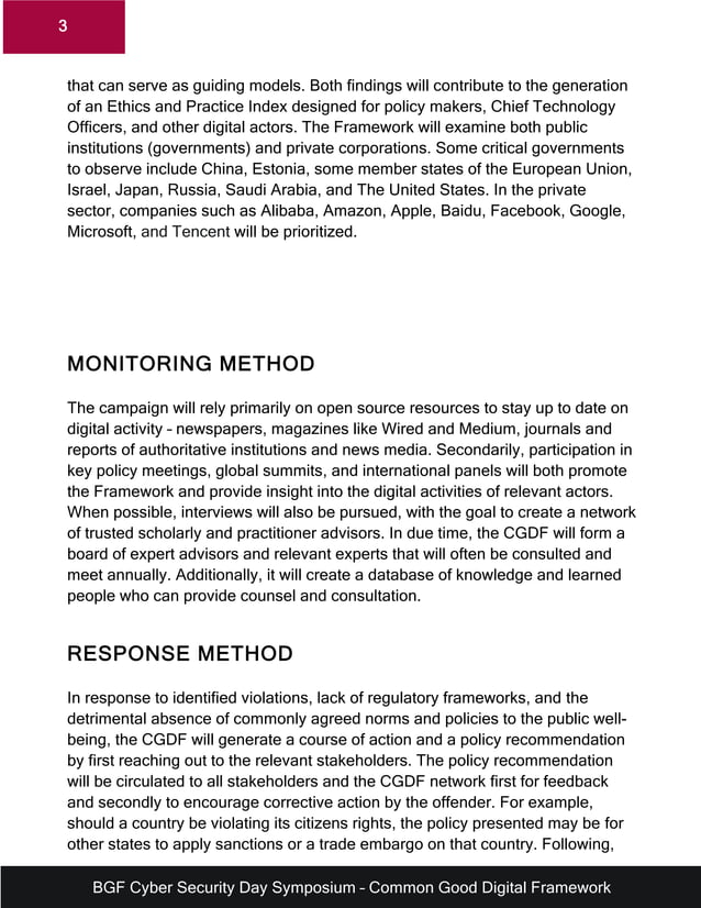 COMMON GOOD DIGITAL FRAMEWORK | PDF