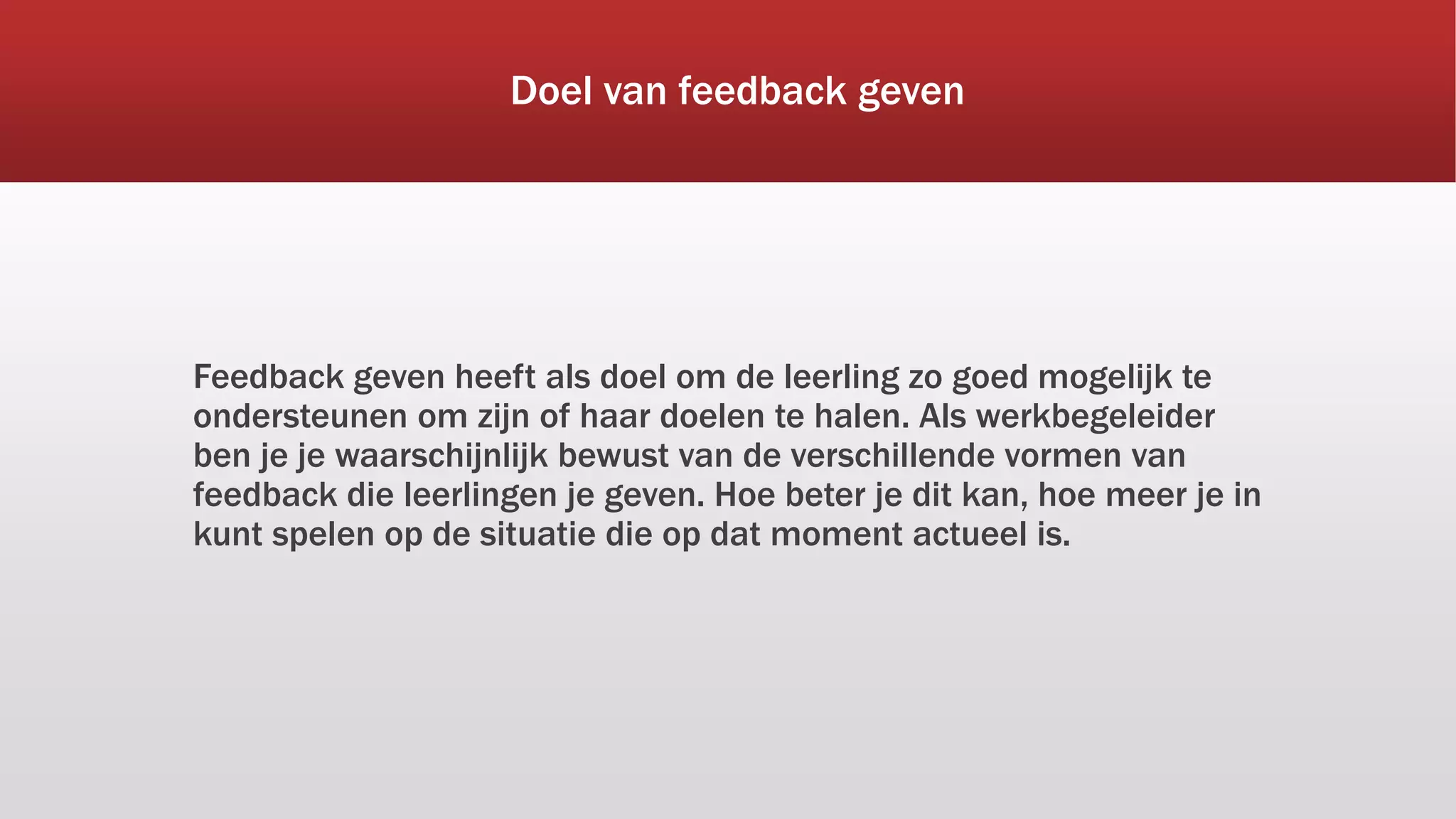 Leerlingen feedback geven | PPTX