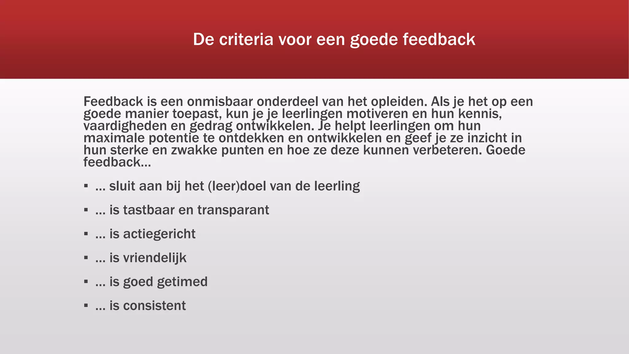 Leerlingen feedback geven | PPTX