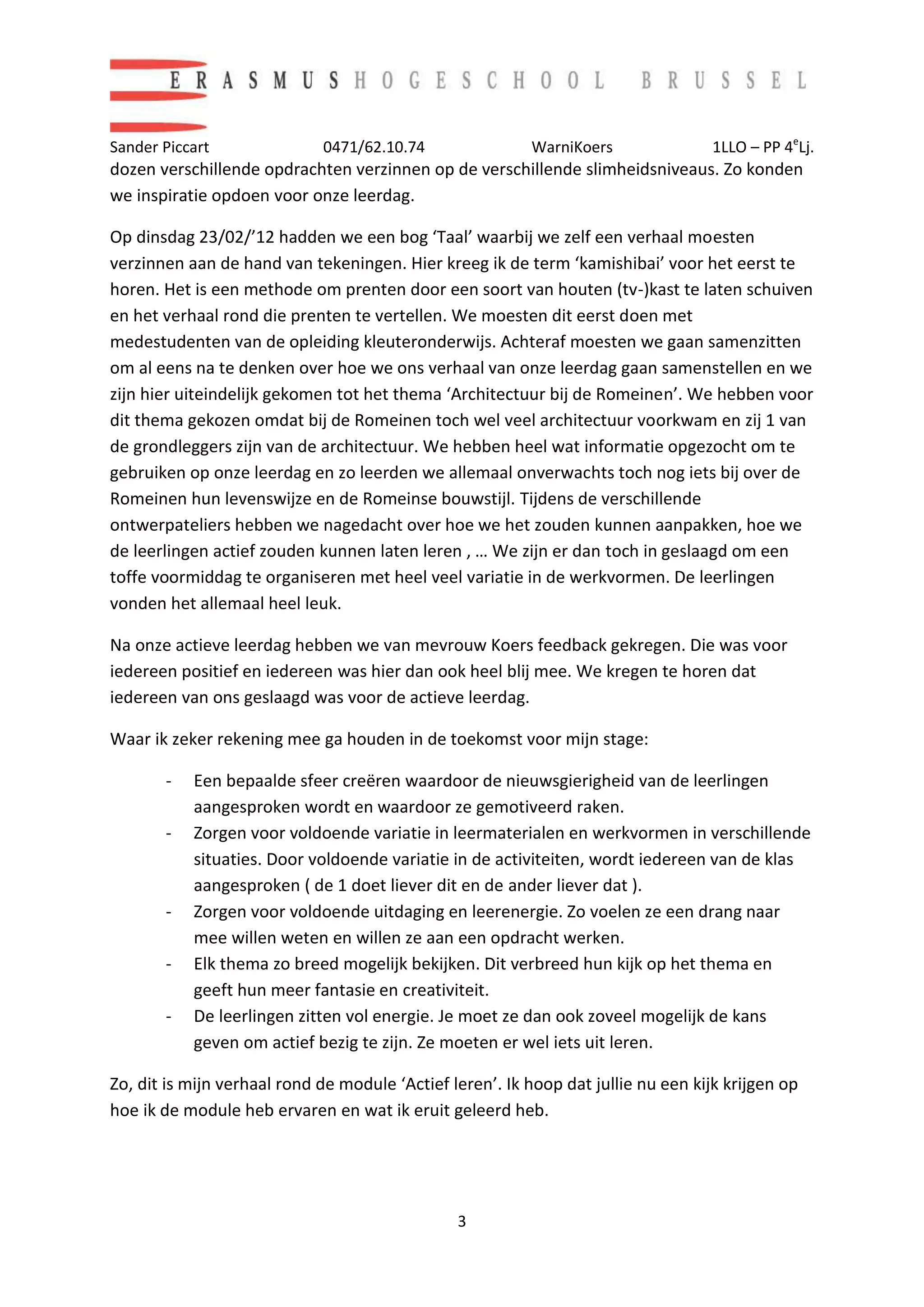 Leerreflectie | DOCX