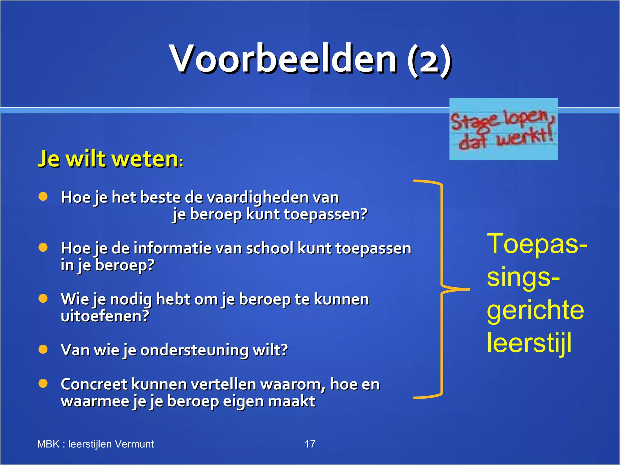 Leerstijlen vermunt | PPT