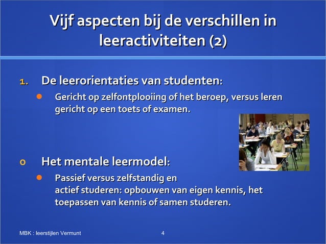 Leerstijlen vermunt | PPT