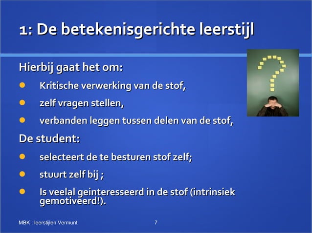Leerstijlen vermunt | PPT