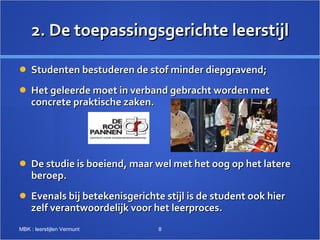 Leerstijlen vermunt | PPT