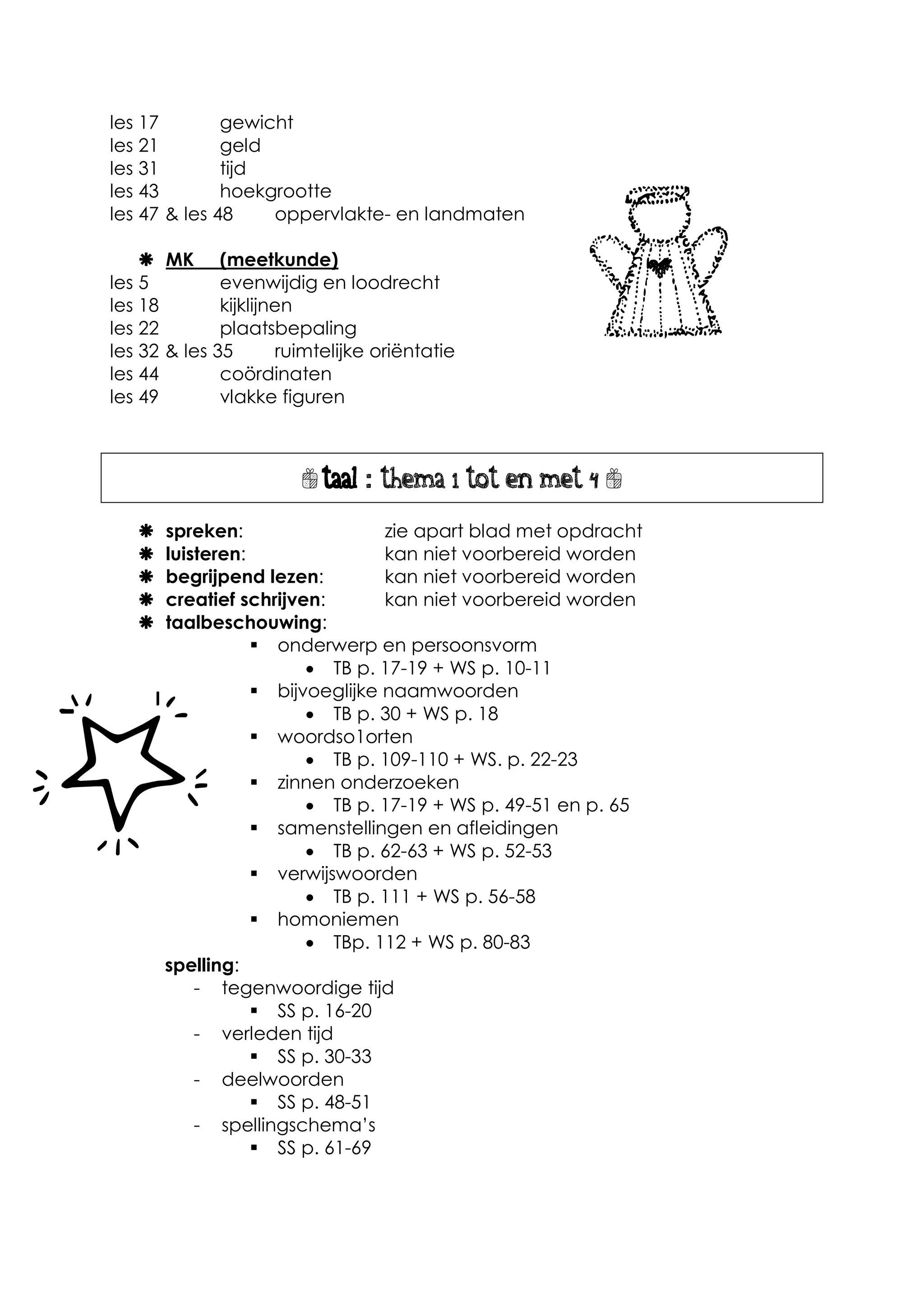 Leerstofoverzicht proefwerken december 2012 | PDF