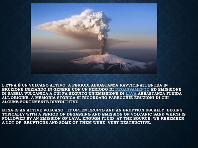 The eruption of Etna. | PPTX | Geography | Science