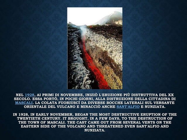 The eruption of Etna. | PPTX | Geography | Science