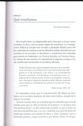 Leer y escribir, el día a día en las aulas ana maría kaufman (coord) | PDF