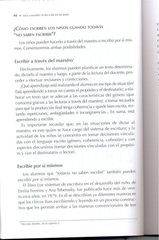 Leer y escribir, el día a día en las aulas ana maría kaufman (coord) | PDF