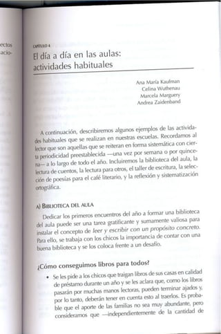 Leer y escribir, el día a día en las aulas ana maría kaufman (coord) | PDF