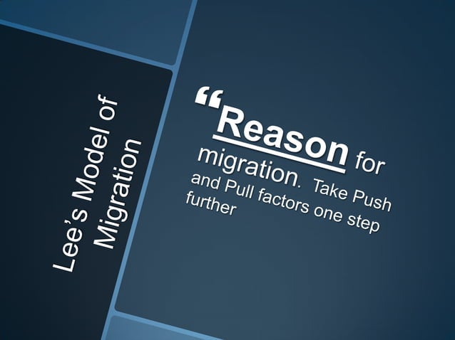 Lee's model and step migration | PPT