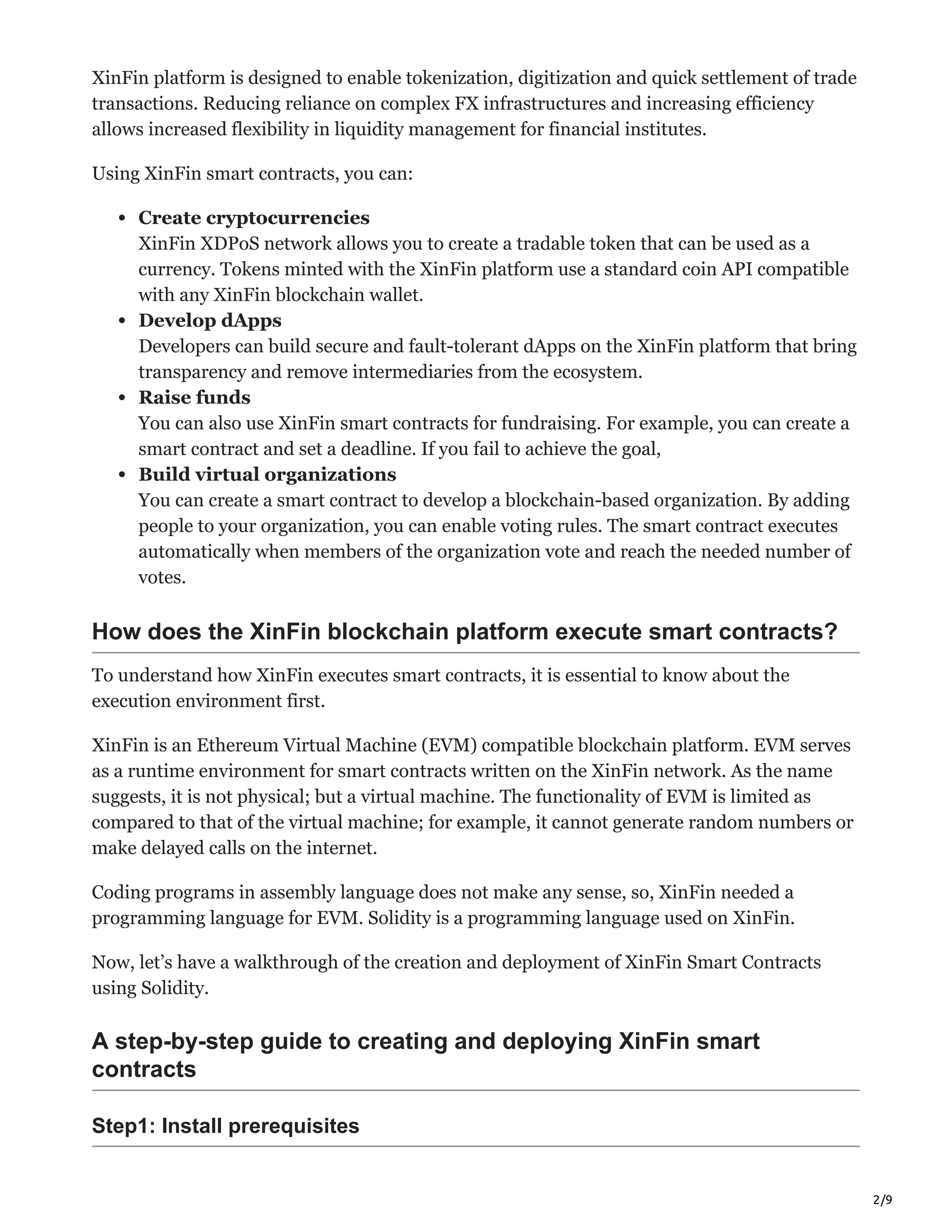 create xinfin smart contractWebsite | PDF | Computing | Technology & Computing