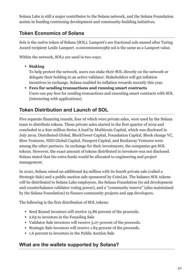 Solana decentralized blockchain | PDF | Computing | Technology & Computing