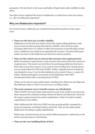 leewayhertz.com - How to Create a Stablecoin | PDF