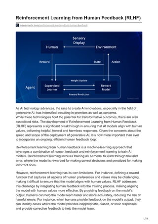 leewayhertz.com-Reinforcement Learning from Human Feedback RLHF.pdf