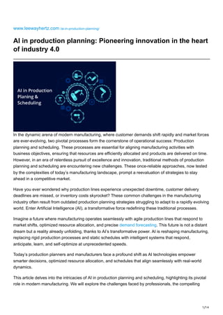 leewayhertz.com-AI in production planning Pioneering innovation in the heart of industry 40.pdf ...