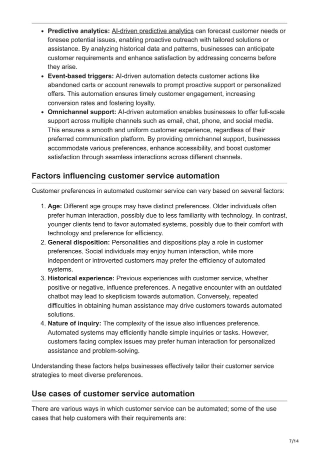Ai Customer Service A Comprehensive Overview Pdf