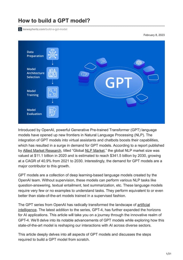 How to build a GPT model step-by-step guide .pdf