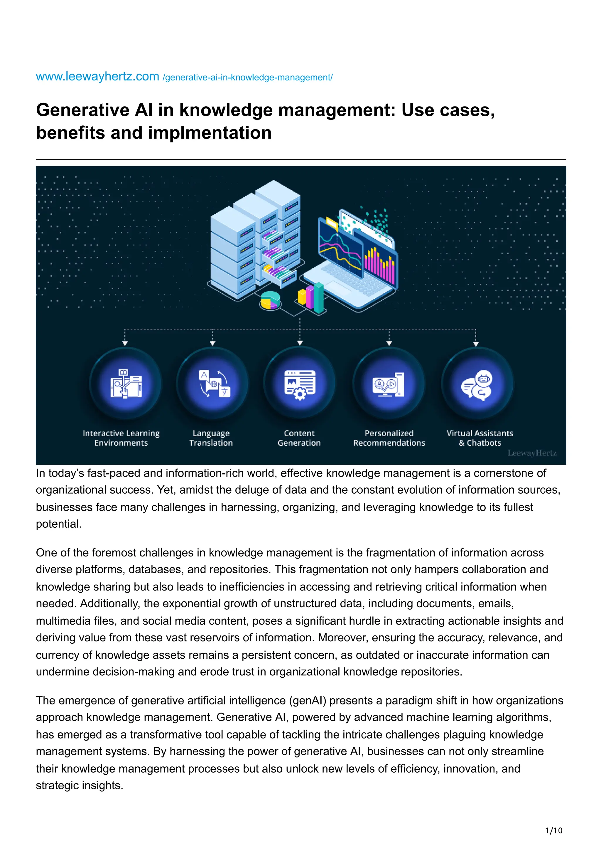 leewayhertz.com-Generative AI in knowledge management Use cases benefits and implmentation-1.pdf