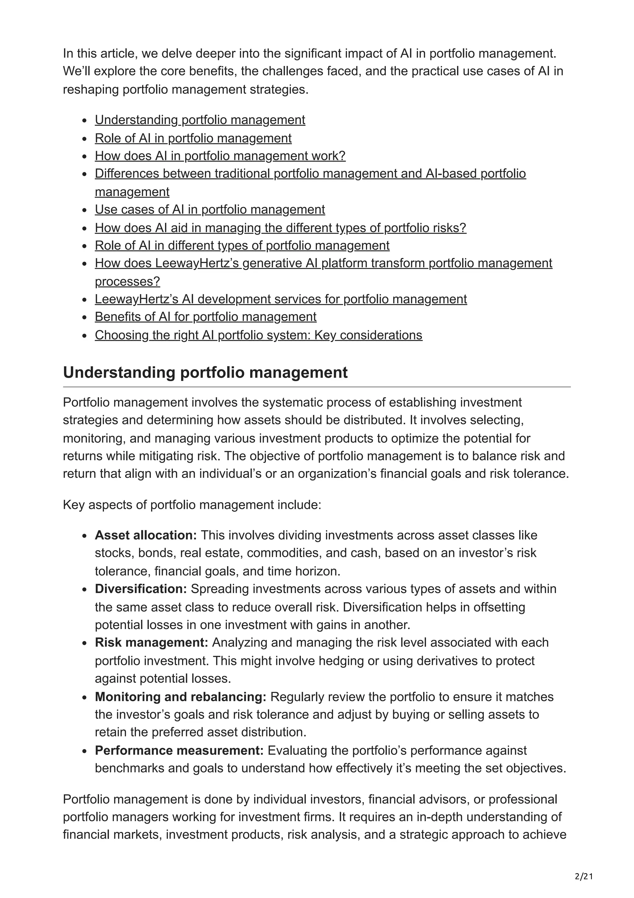 leewayhertz.com-AI in portfolio management Use cases applications ...