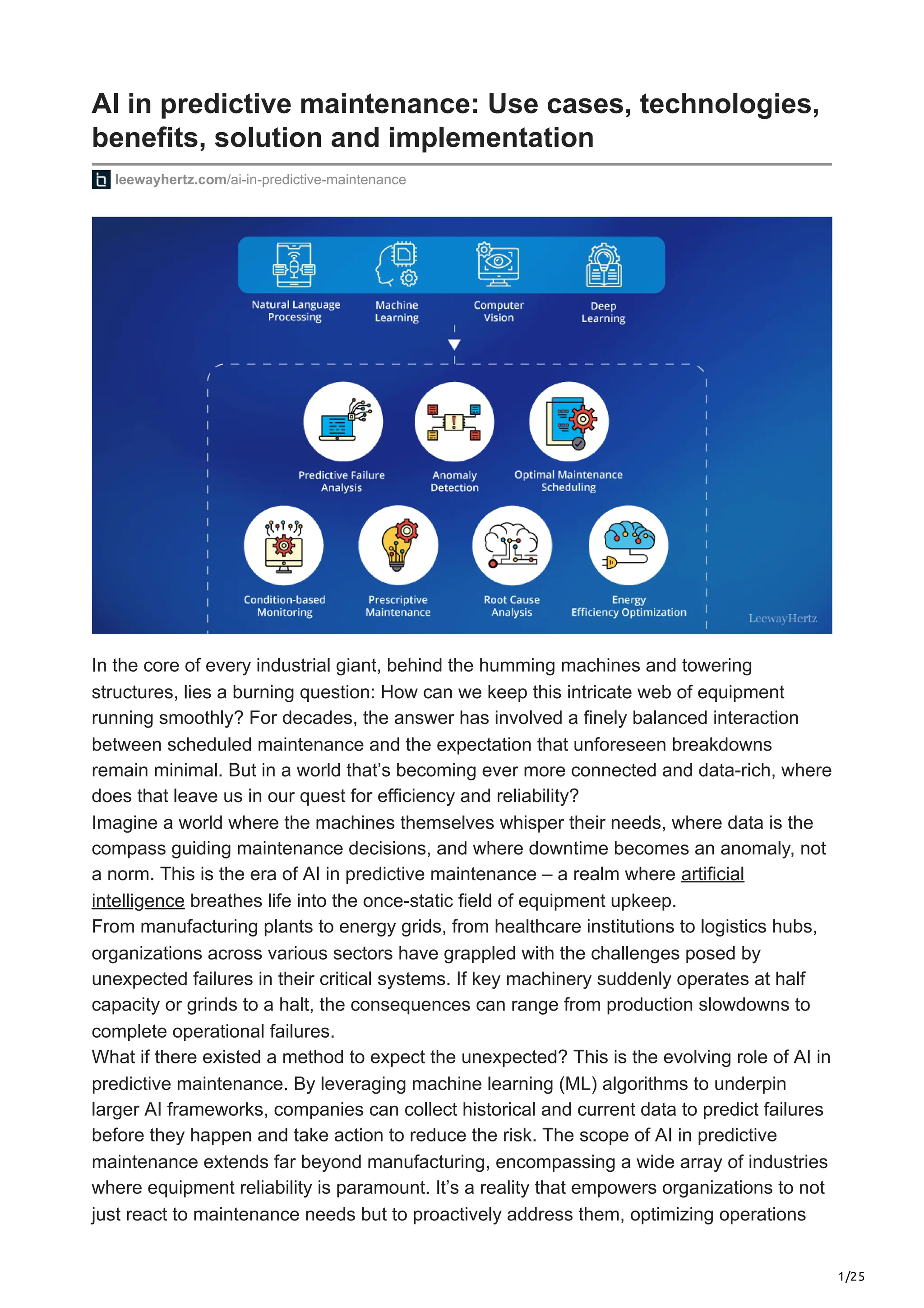 leewayhertz.com-AI in predictive maintenance Use cases technologies benefits solution and ...
