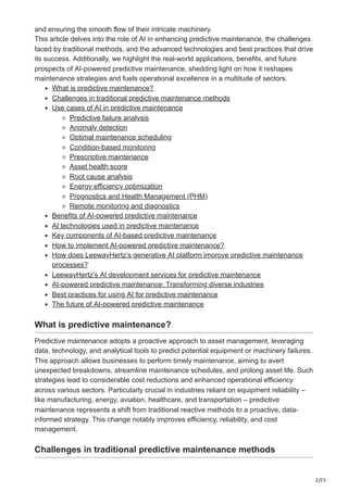 leewayhertz.com-AI in predictive maintenance Use cases technologies benefits solution and ...