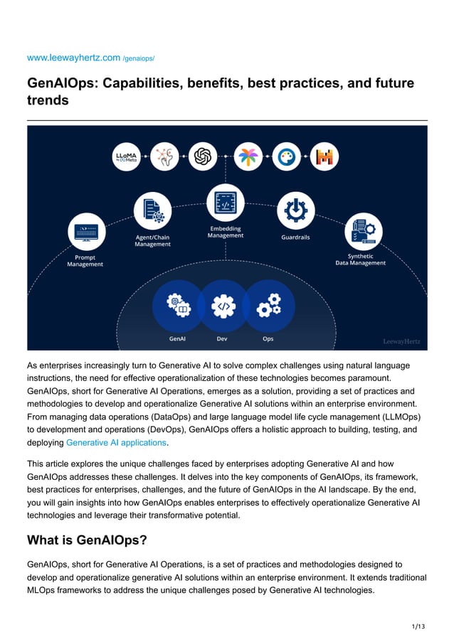 leewayhertz.com-GenAIOps Capabilities benefits best practices and ...