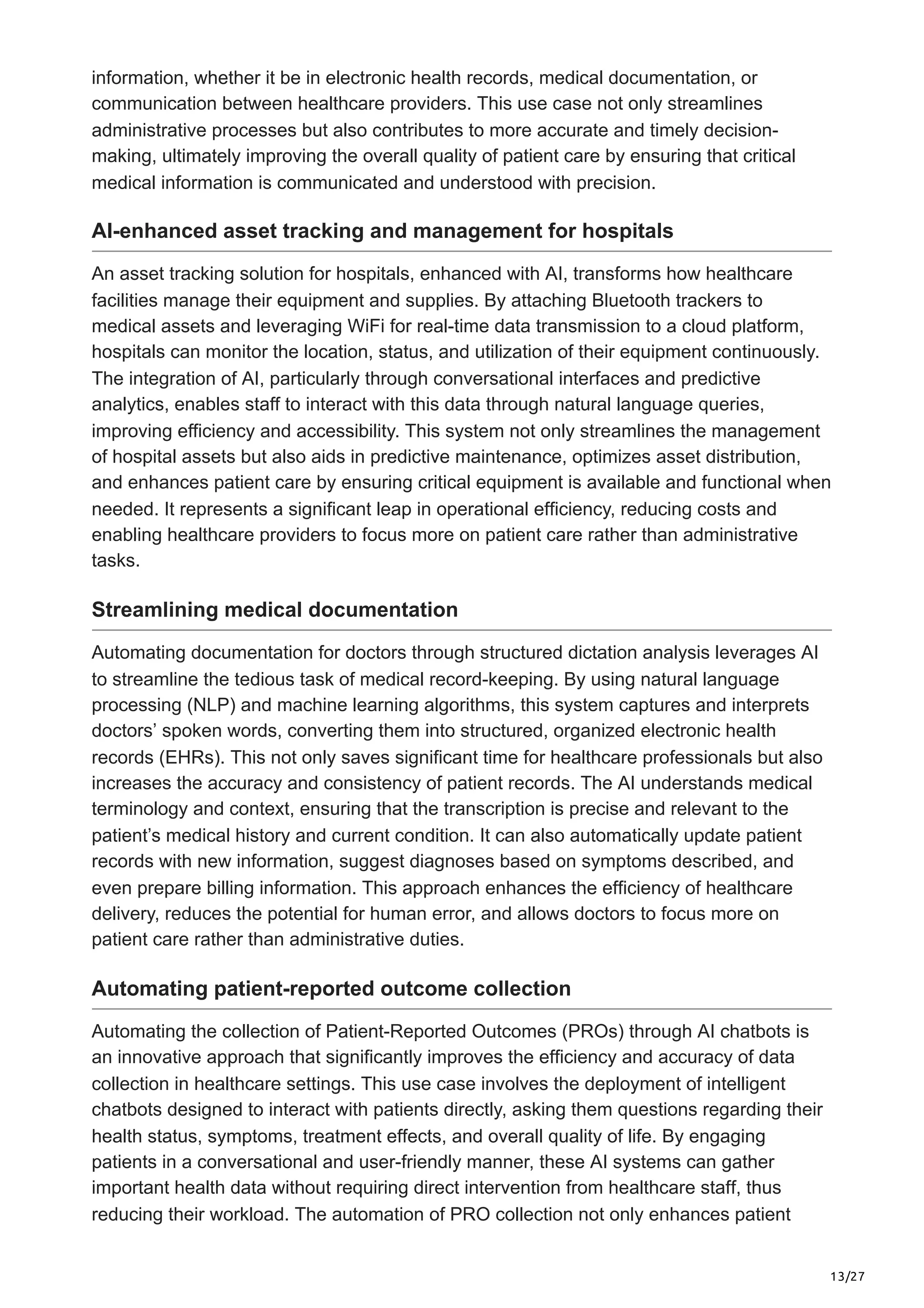 Ai In Healthcare Use Cases Applications Benefits