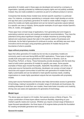 leewayhertz.com-Generative AI tech stack Frameworks infrastructure models and applications.pdf