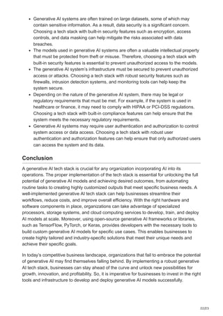 leewayhertz.com-Generative AI tech stack Frameworks infrastructure models and applications.pdf
