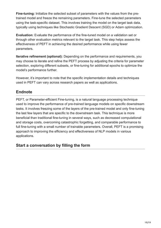 leewayhertz.com-Parameter-efficient Fine-tuning PEFT Overview benefits techniques and model ...