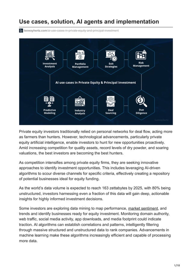 leewayhertz.com-Use cases solution AI agents and implementation.pdf