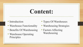 Warehouse.pptx | Logistics | Business