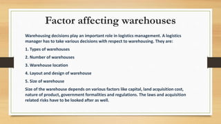 Warehouse.pptx | Logistics | Business
