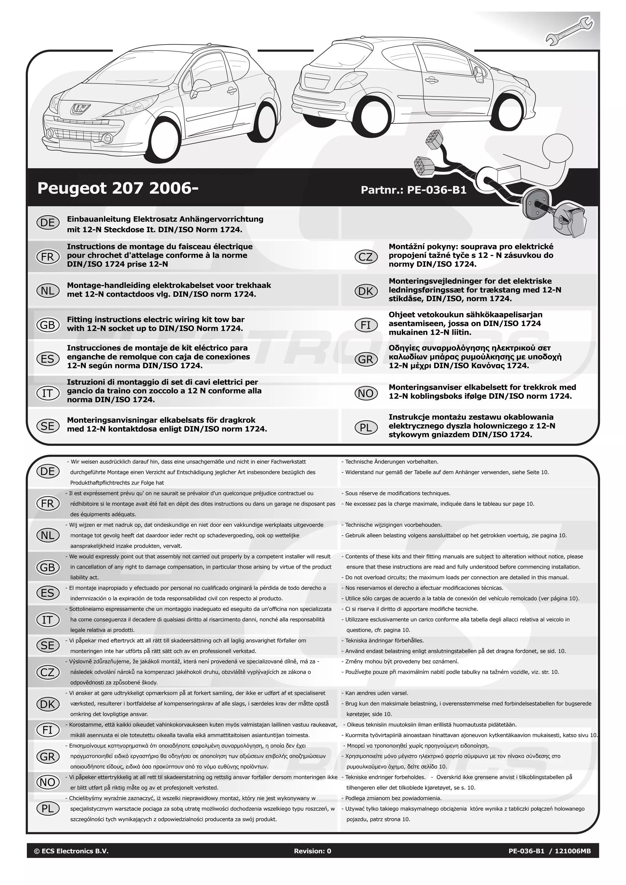 Le Faisceaux Cablage Attelage Peugeot 207 par autoprestige-attelage | PDF