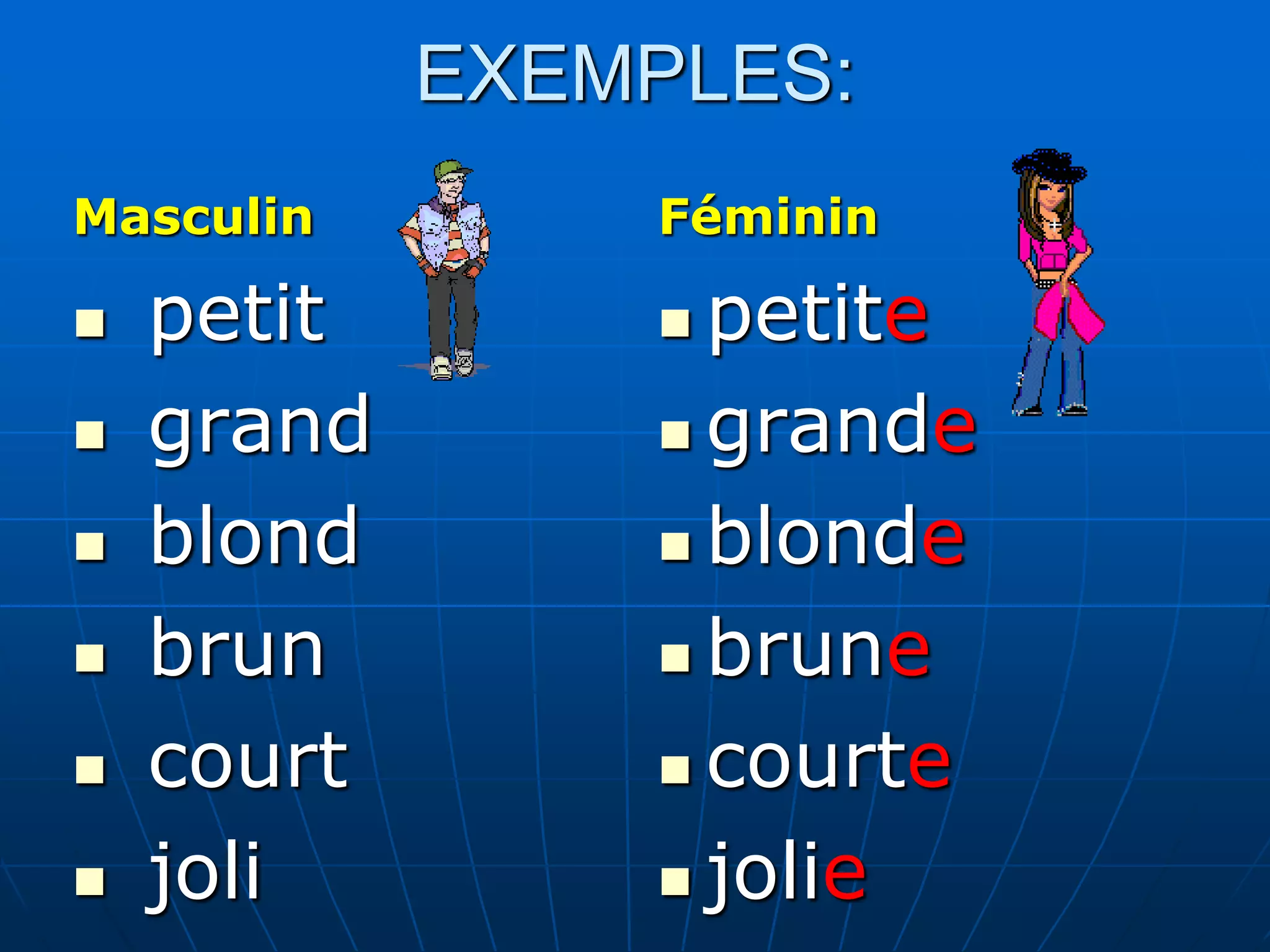 Le feminin des_noms_et_des_adjectifs | PPTX