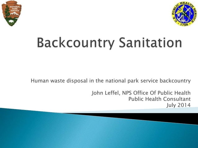 John Leffel - Backcountry Sanitation | PPT