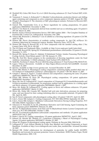Cooling Ingredients and Their Mechanism of ActionAnd Technology | PDF