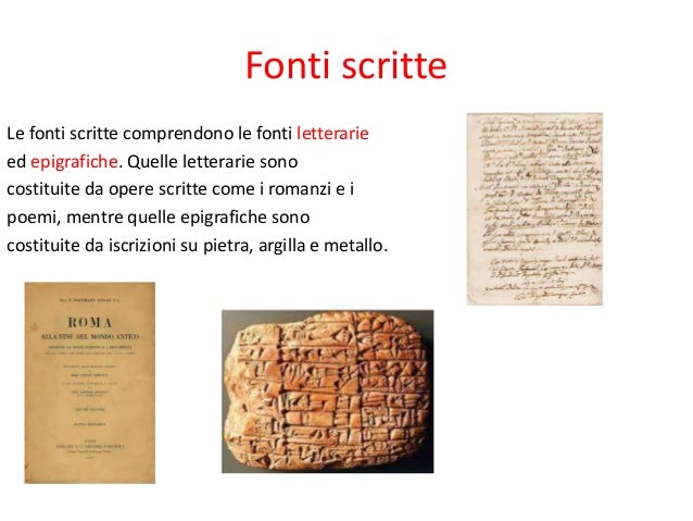 Le fonti