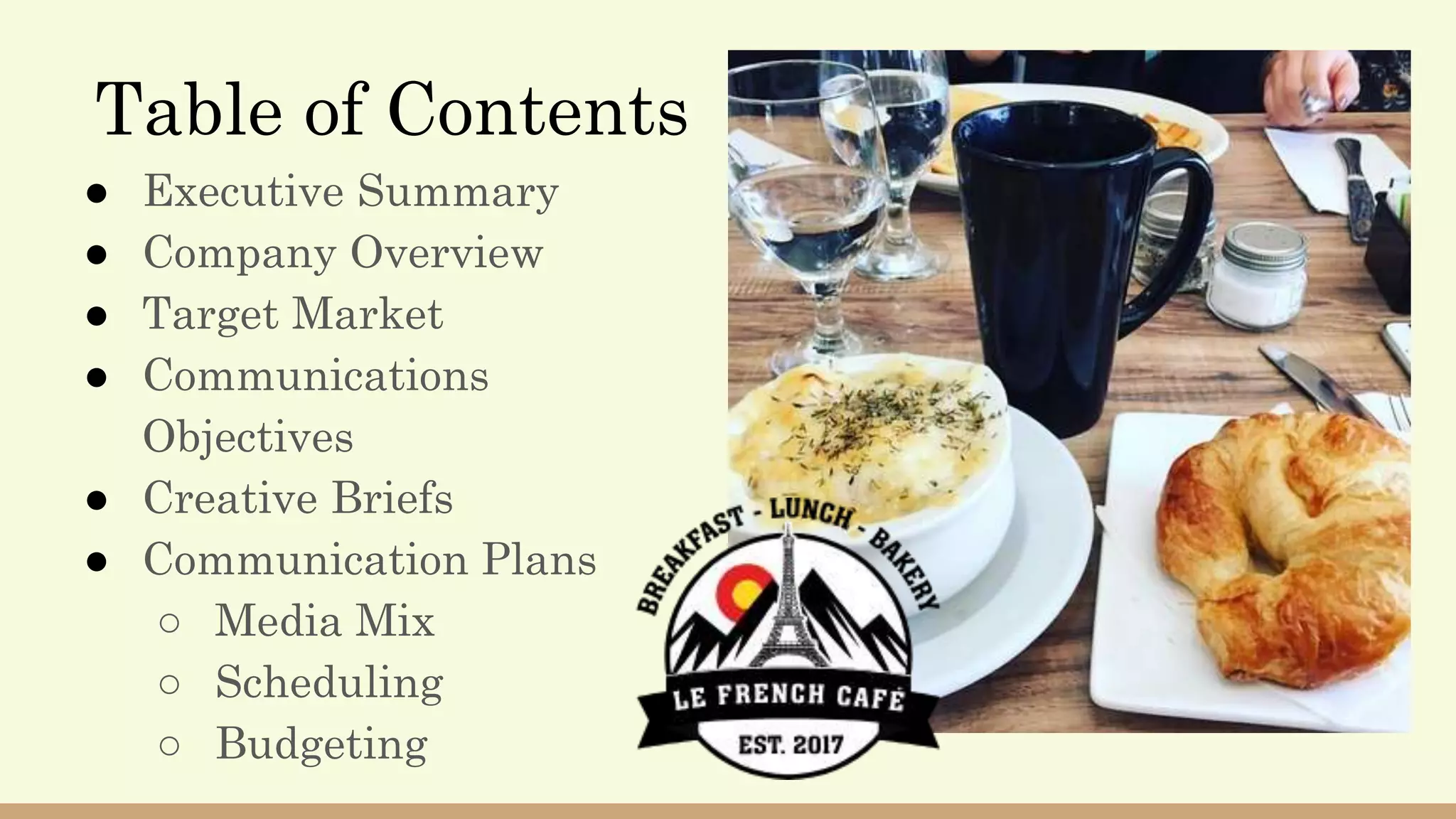 Le French Cafe: Integrated Marketing Plan | PPT